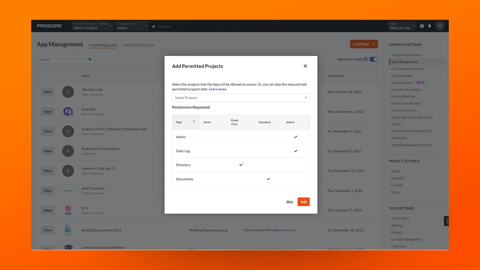 Procore Integration Setup Guide Site App Pro